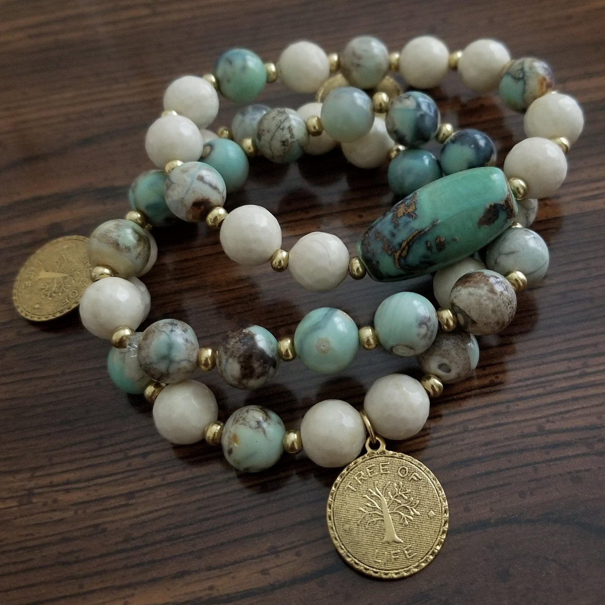 Riverstone Agate Tree of Life Bracelets — EKO